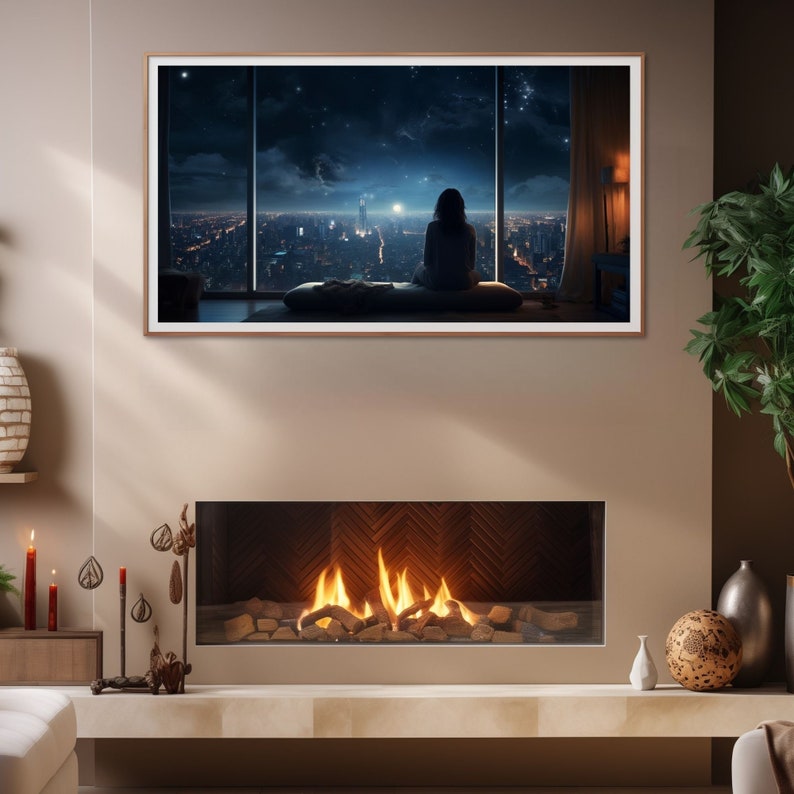 LIVE ANIMATED Frame Art Background Screensaver Wallpaper Girl Sitting ...