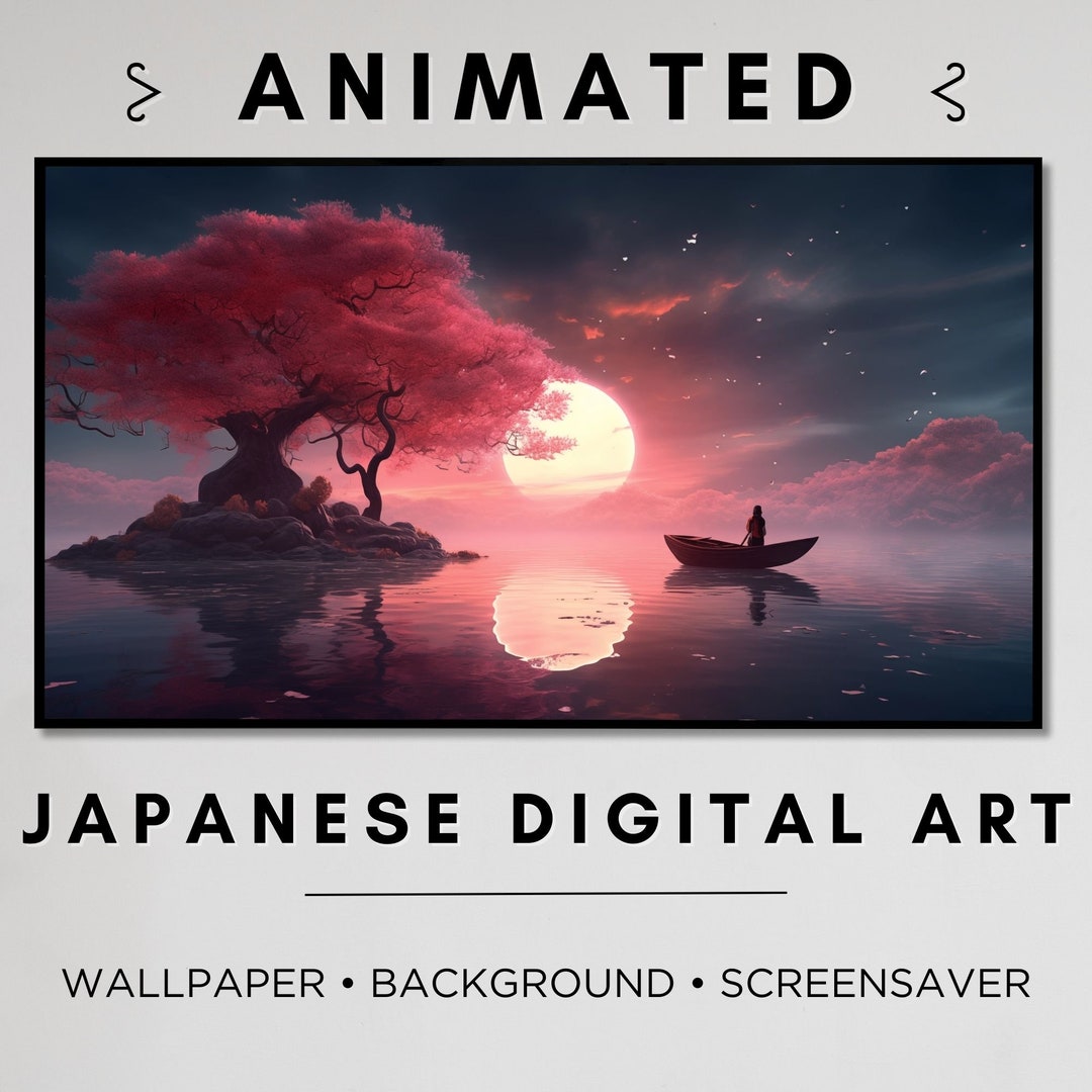 LIVE ANIMATED Frame Art Background Screensaver Wallpaper Cherry Blossom ...