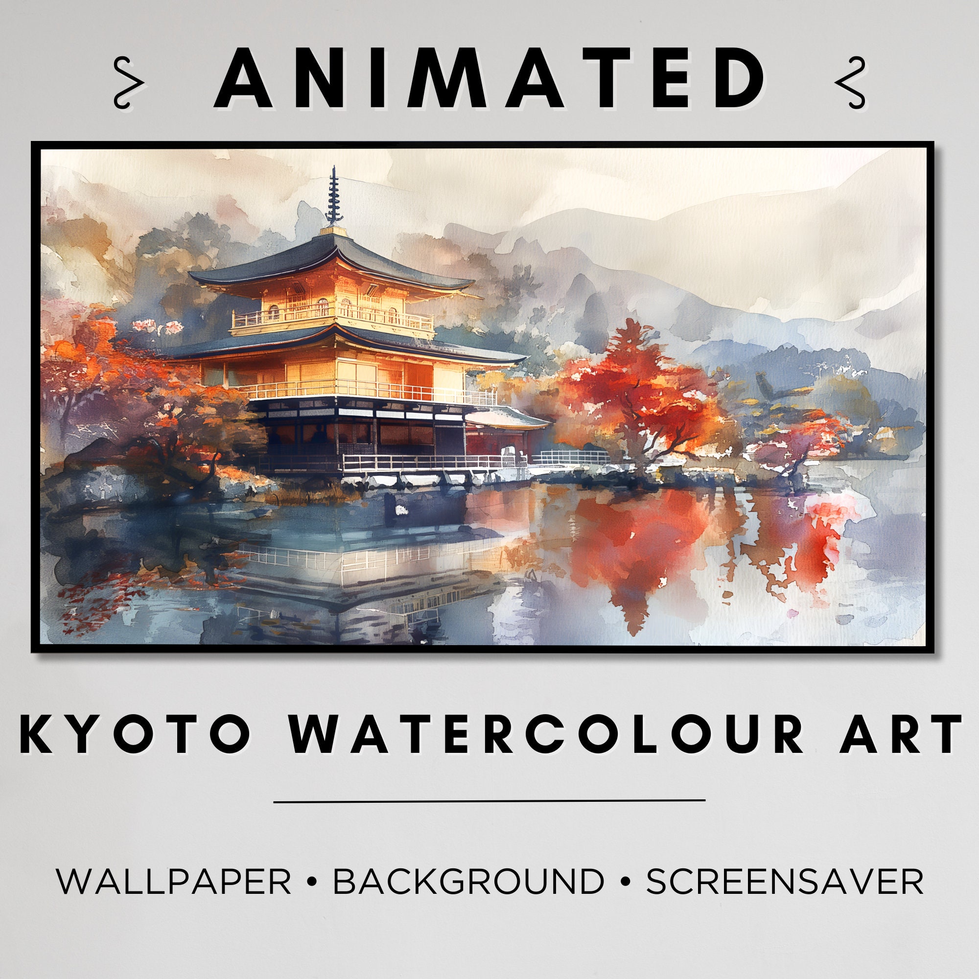 Animated Kyoto Japanese Art Video, Screensaver, Background, Wallpaper ...