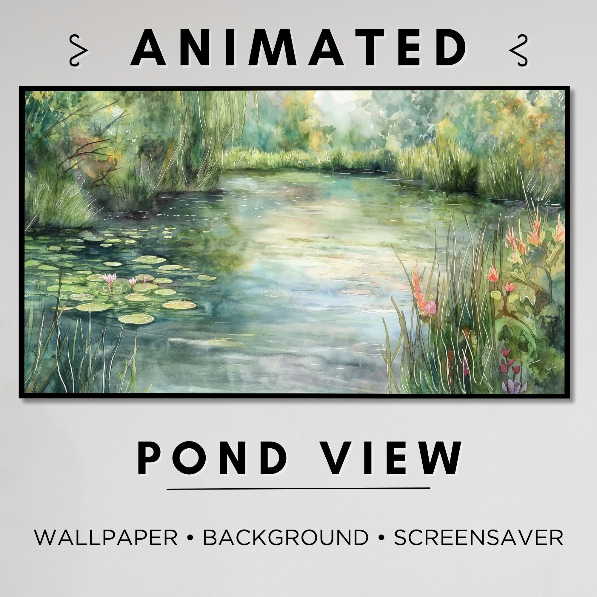 LIVE ANIMATED Frame Art Background Screensaver Wallpaper Watercolor ...