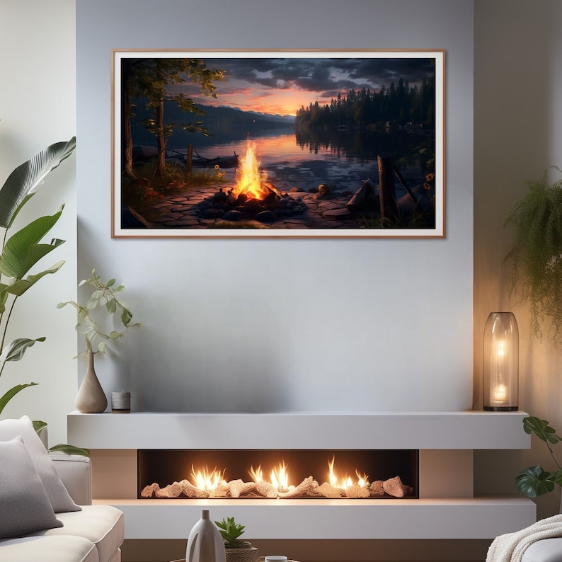 LIVE ANIMATED Frame Art Background Screensaver Wallpaper | Campfire ...