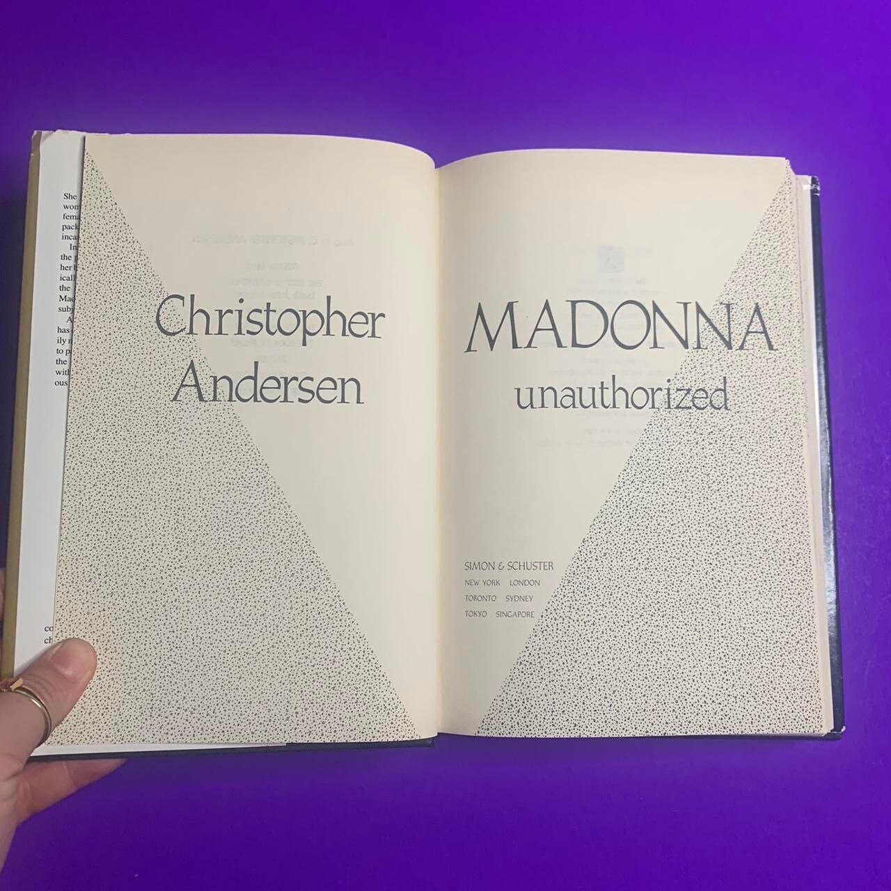 Christopher Andersen madonna Unauthorized First Edition Hardcover Book ...