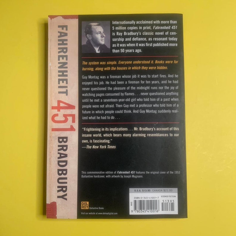 Ray Bradbury fahrenheit 451 - Etsy
