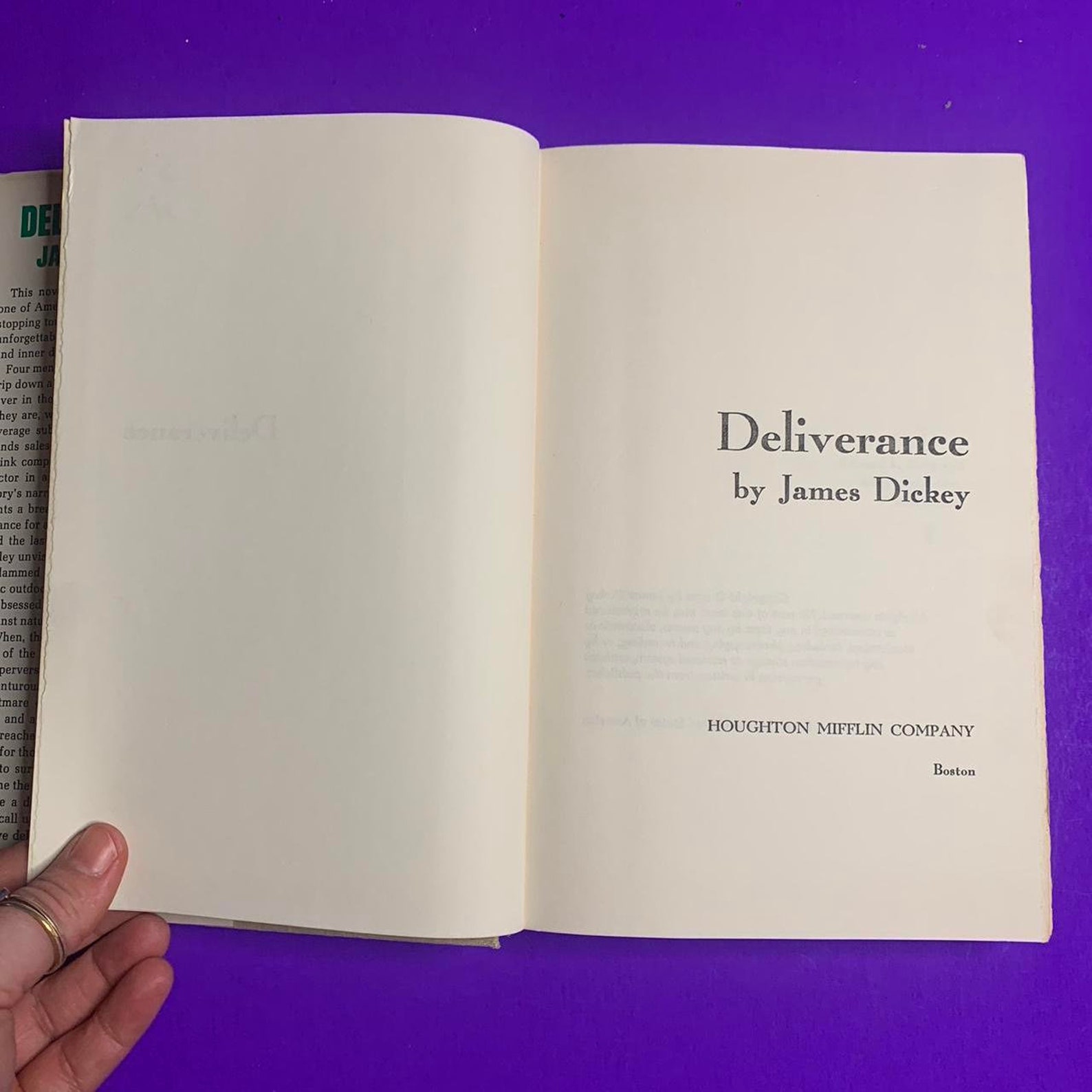 James Dickey deliverance 1970 Book Club Edition Hardcover Book - Etsy