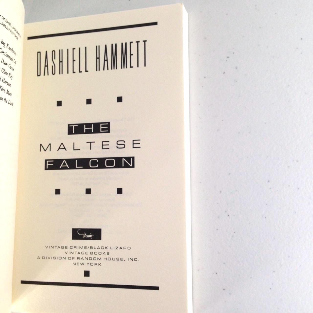 The Maltese Falcon” by Dashiell Hammett Paperback in Good Condition. - Etsy