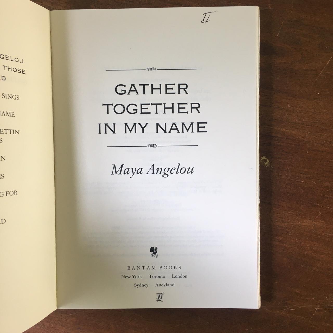 Maya Angelou “gather Together in My Name” - Etsy