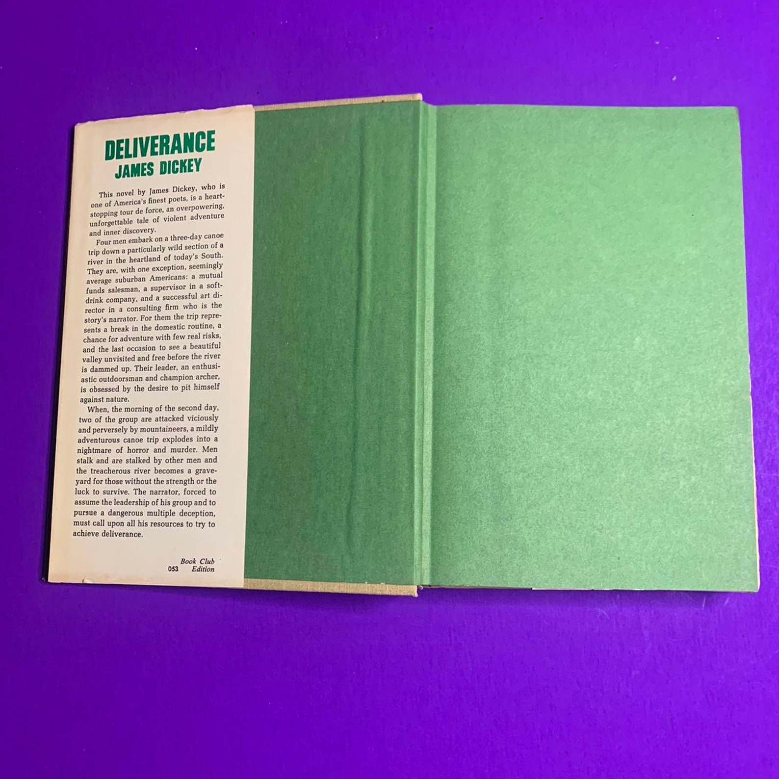 James Dickey deliverance 1970 Book Club Edition Hardcover Book - Etsy