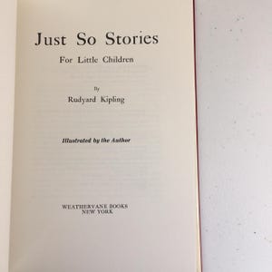 Rudyard Kipling “just so Stories”. Hardcover With Dust Jacket in Good ...