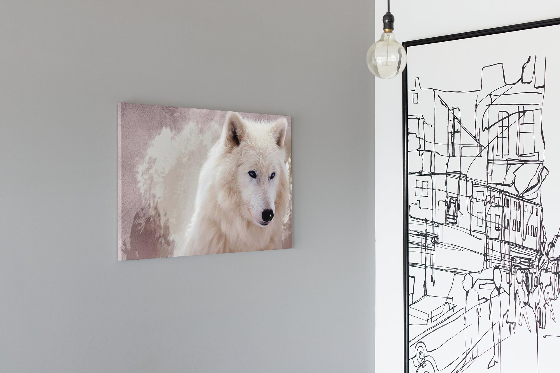 Arctic Wolf Digital Print - Etsy
