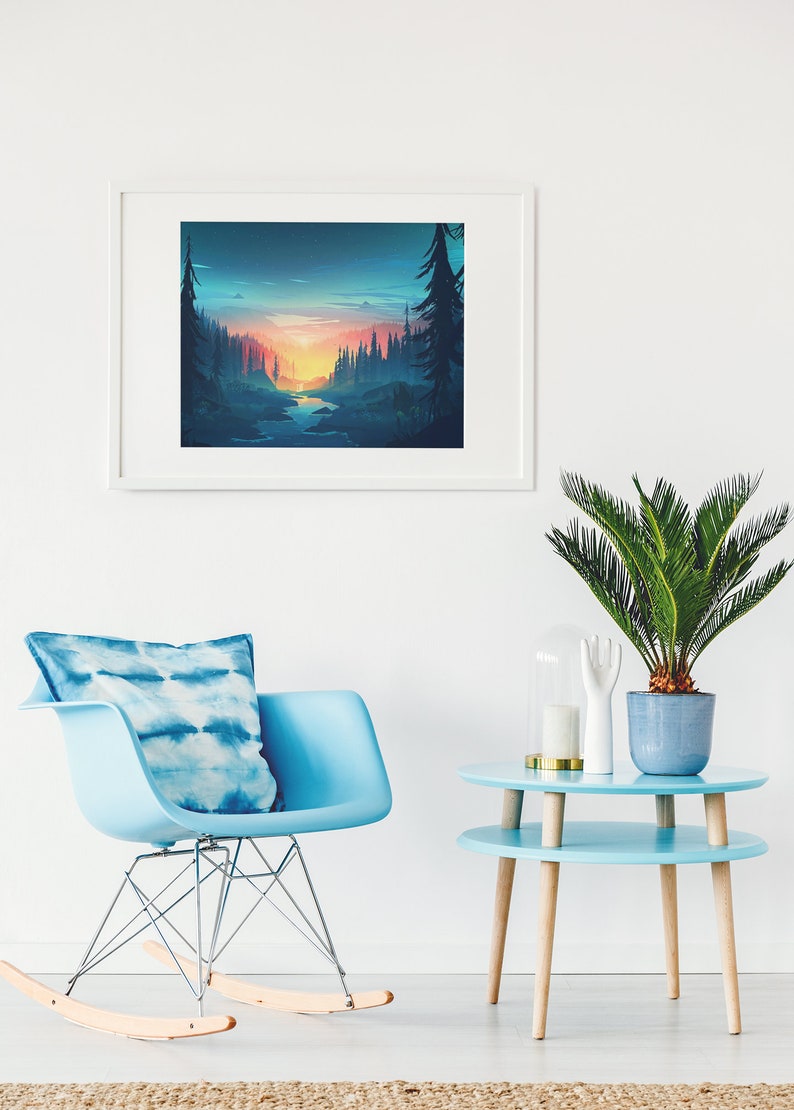 Beautiful Sunset Landscape Digital Print - Etsy