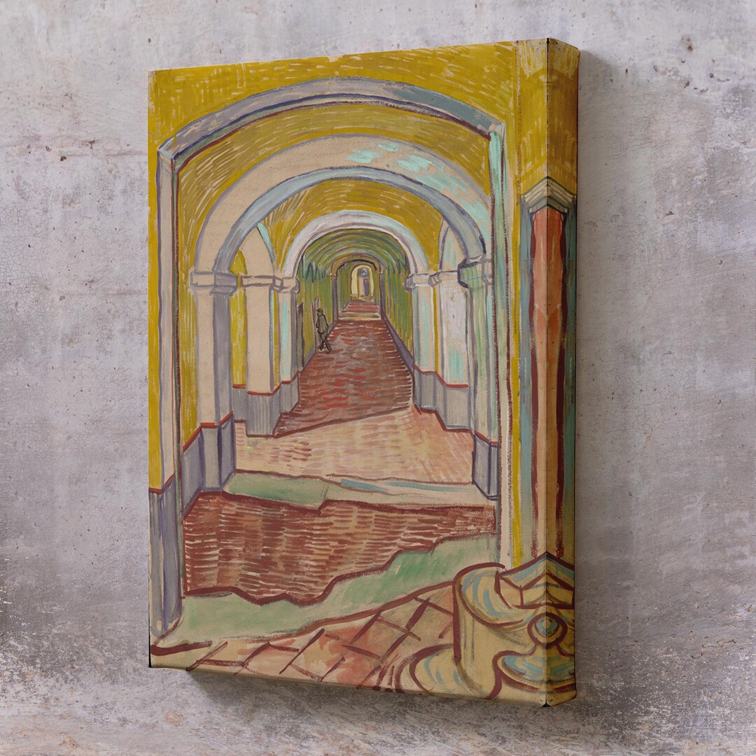 Vincent Van Gogh Corridor İn the Asylum, Home Decor Canvas, Classic ...
