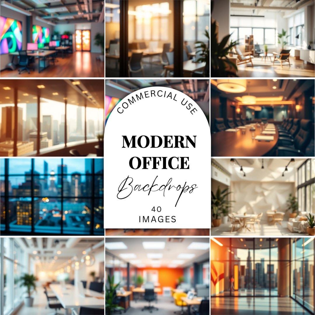 40 Blurred Modern Office Digital Backgrounds for Headshots - Zoom ...