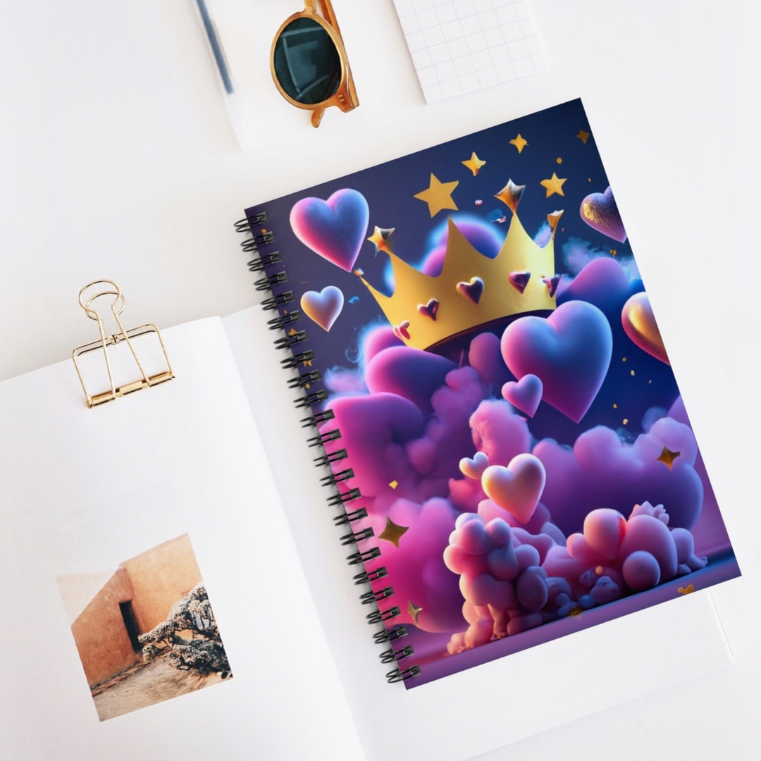 Spiral Notebook Crown Design Notebook Gift Dream Notebook - Etsy