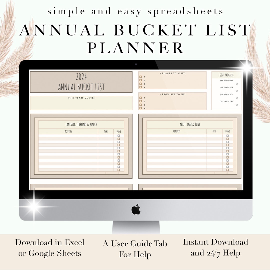 Bucket List Spreadsheet Neutral Bucket List Check List Bucket List ...