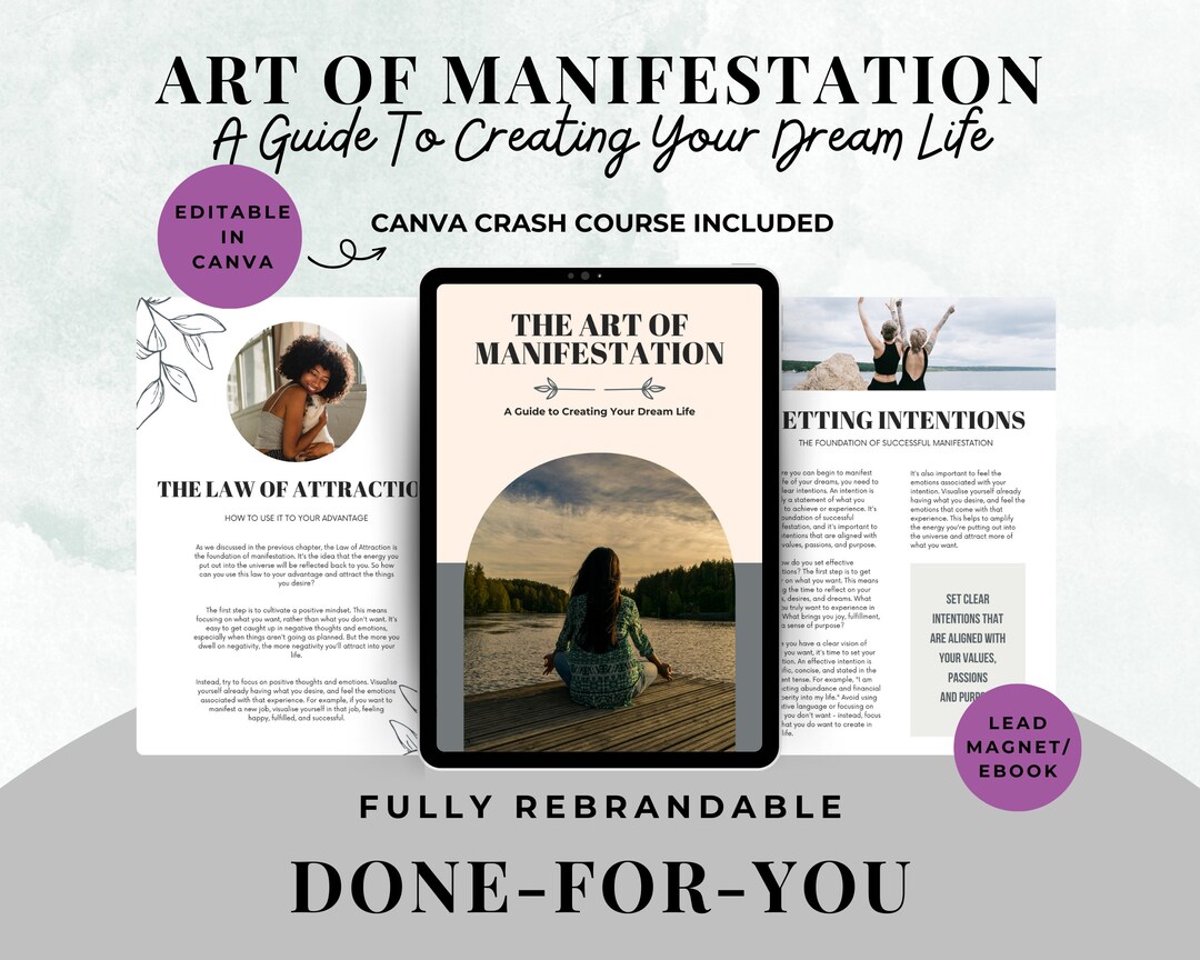 Art of Manifestation Guide, Lead Magnet for Life Coaches, Prosperity ...