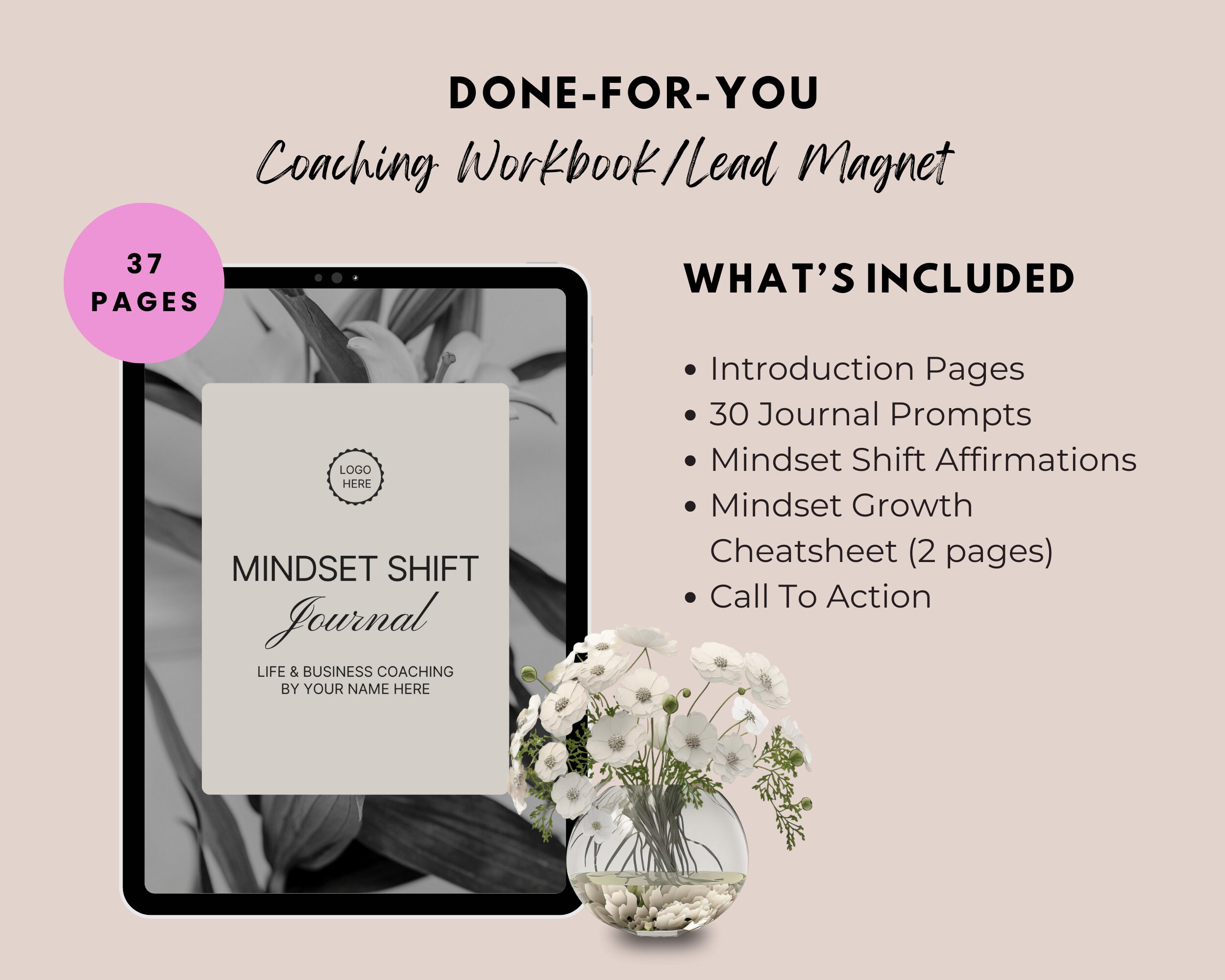 Mindset Shift Journal With Master Resell Rights, Life Coach Lead Magnet ...