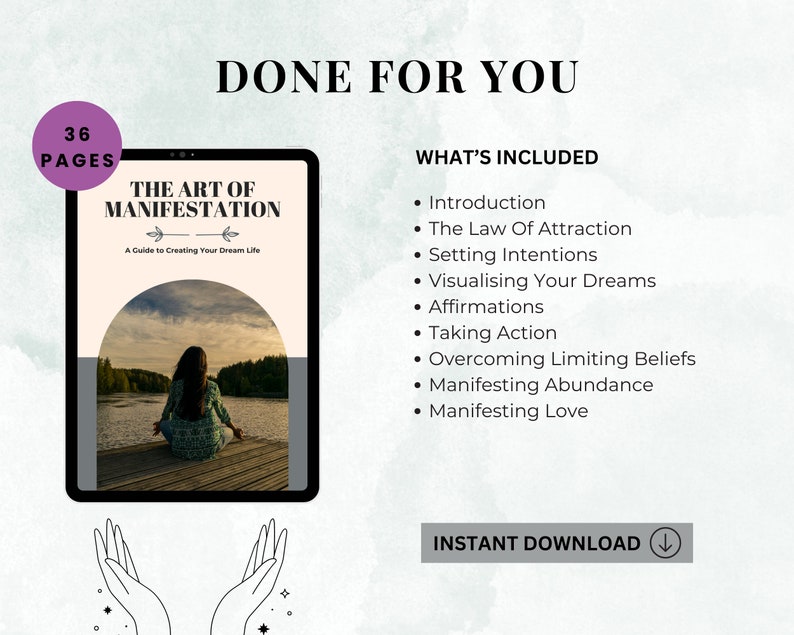 Art of Manifestation Guide, Lead Magnet for Life Coaches, Prosperity ...