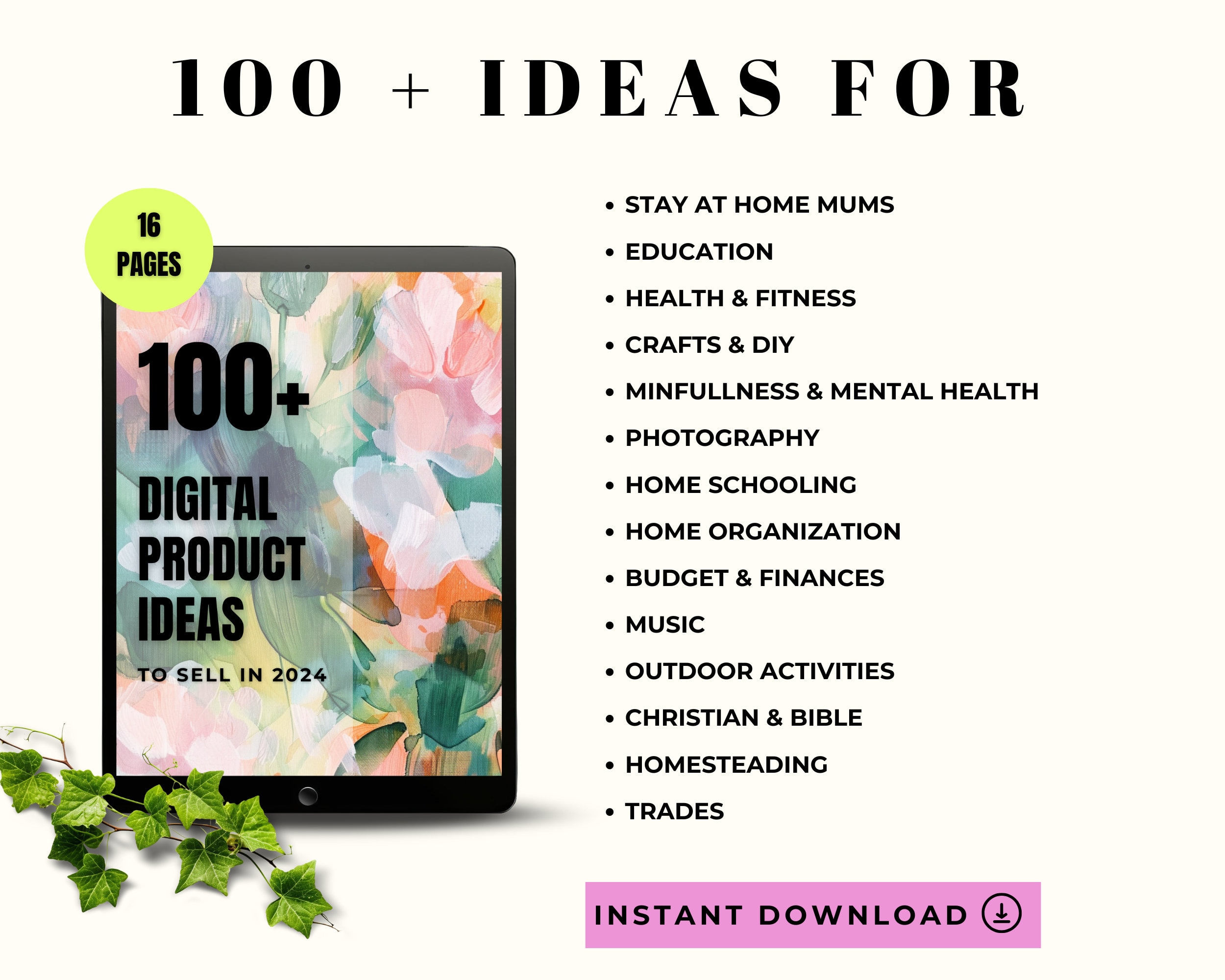 100 Digital Product Ideas, Digital Product Ideas to Sell, Digital ...