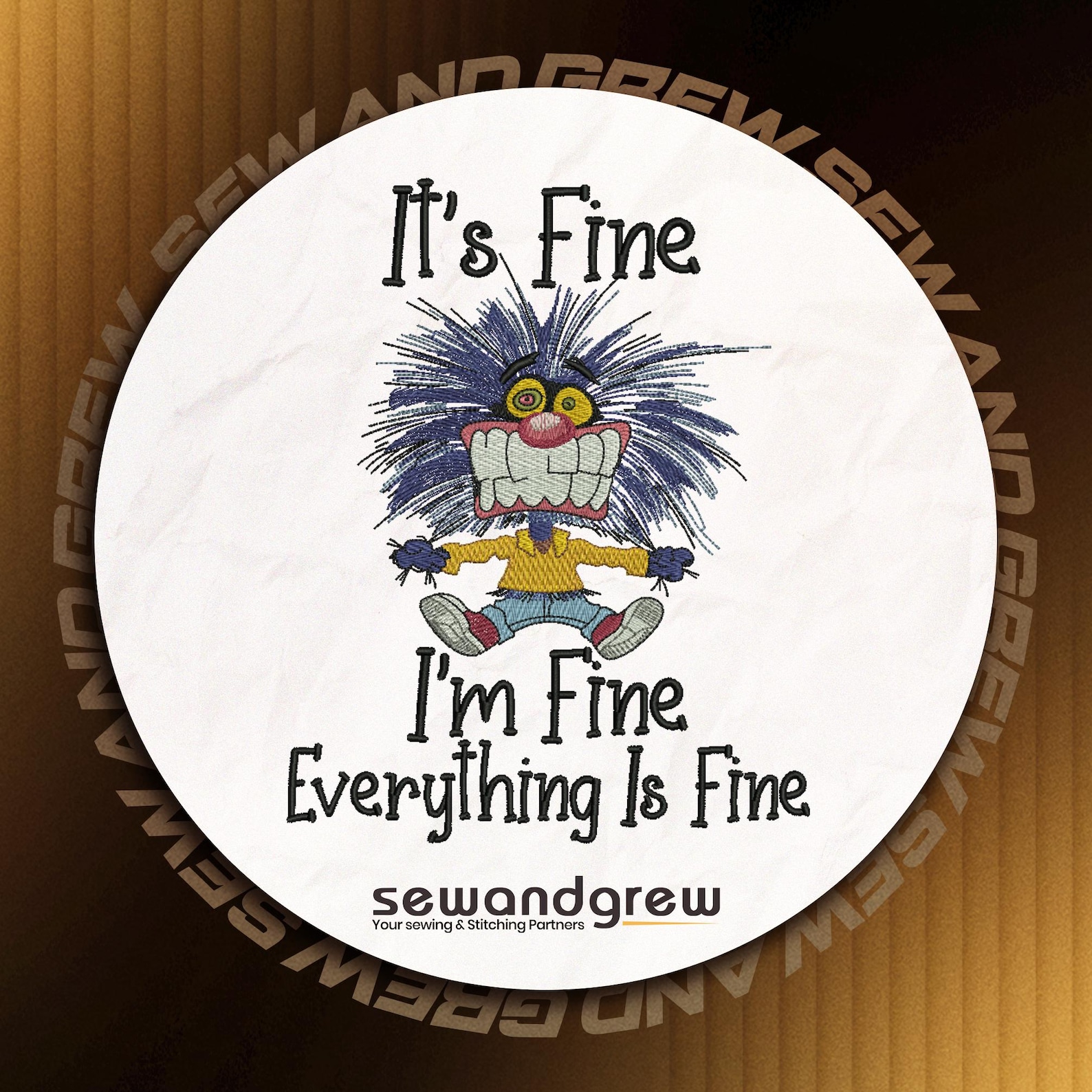 I Am Fine Machine Embroidery Design - Etsy