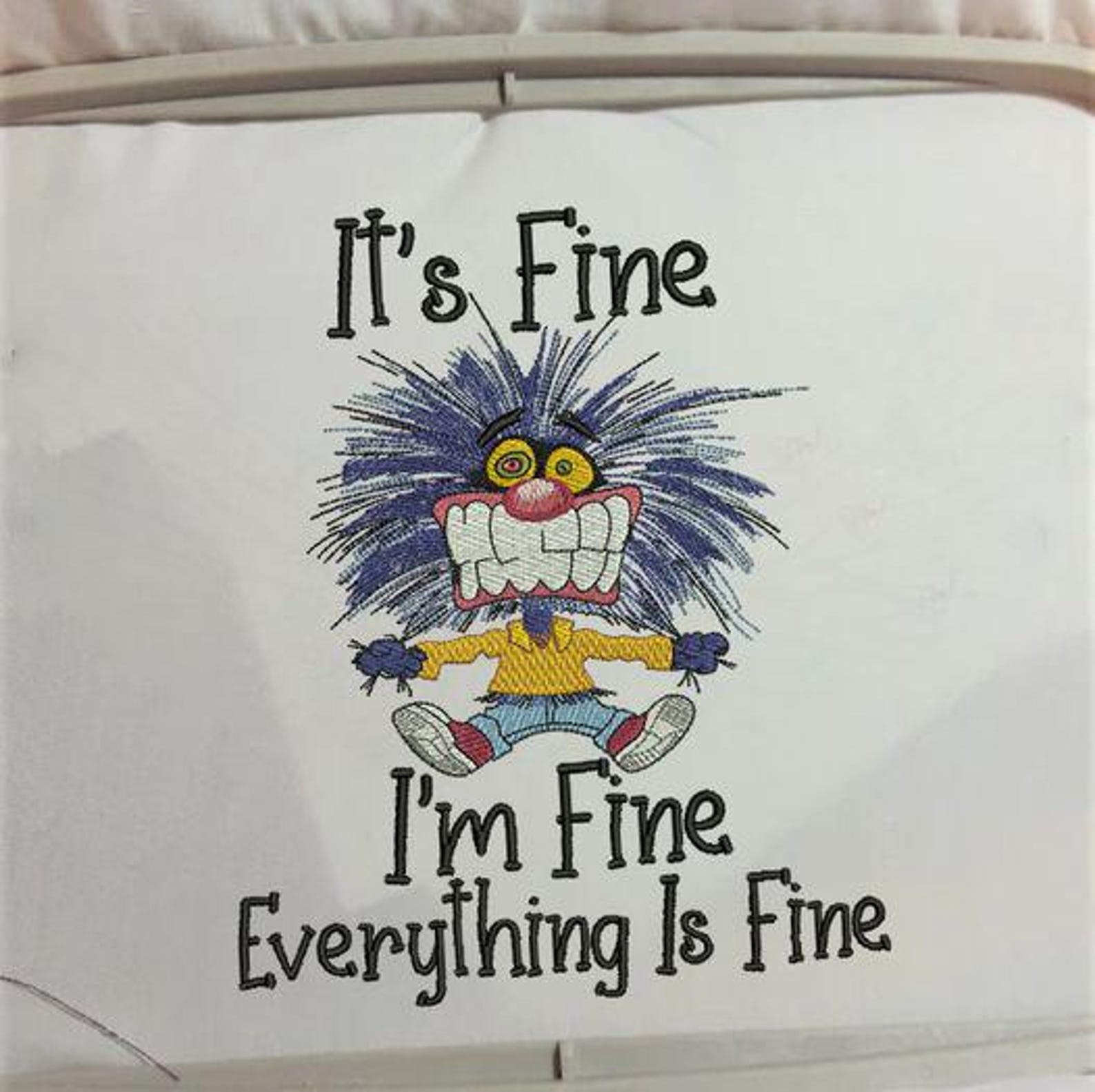 I Am Fine Machine Embroidery Design - Etsy