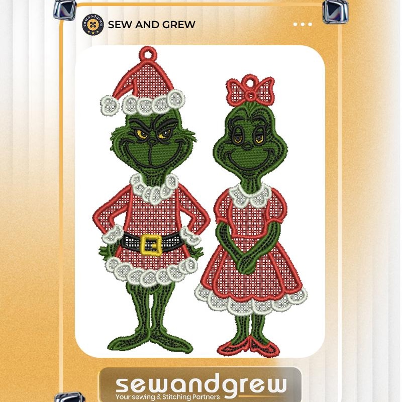 Grinch Embroidery Design - Etsy