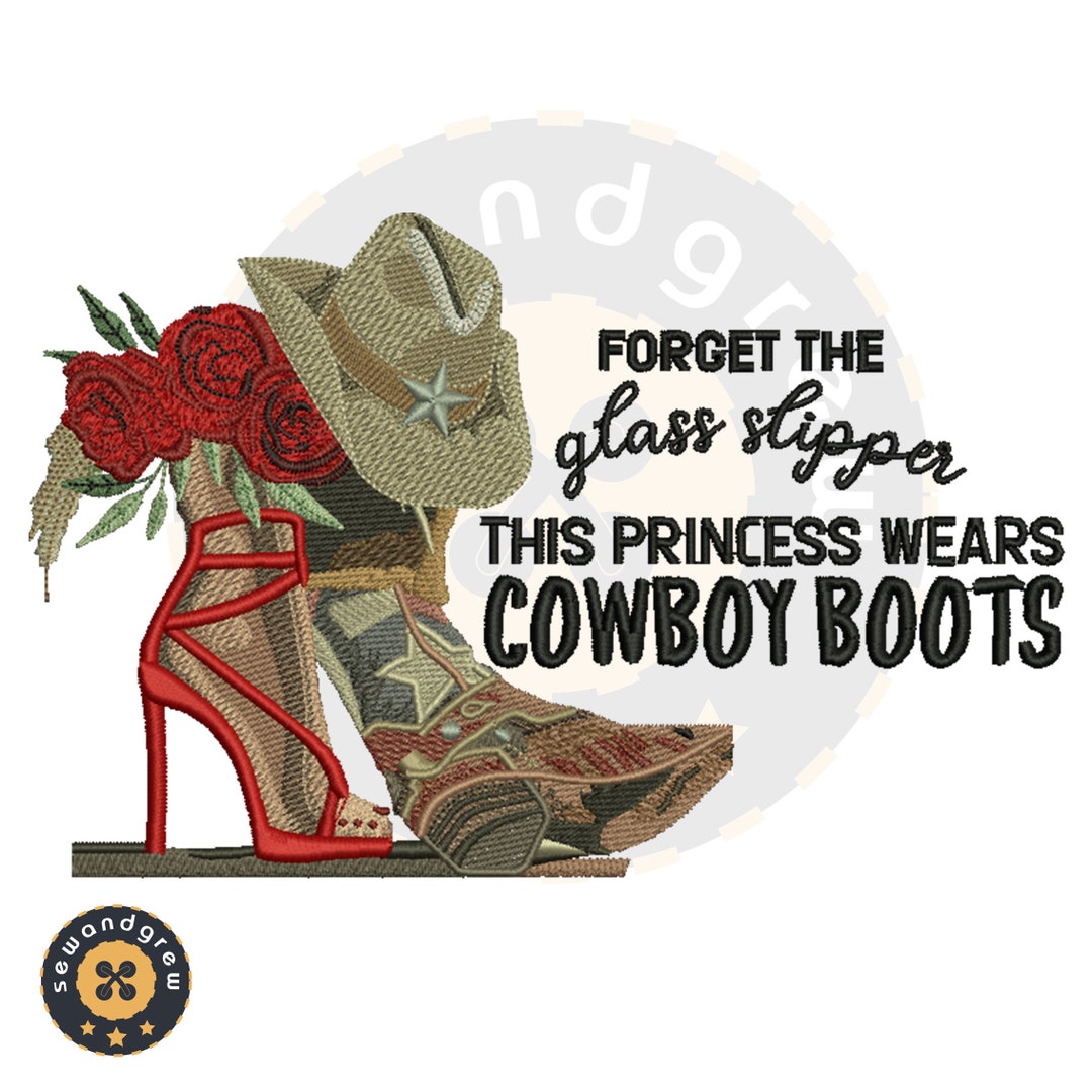 Princess Boots Embroidery Design - Etsy