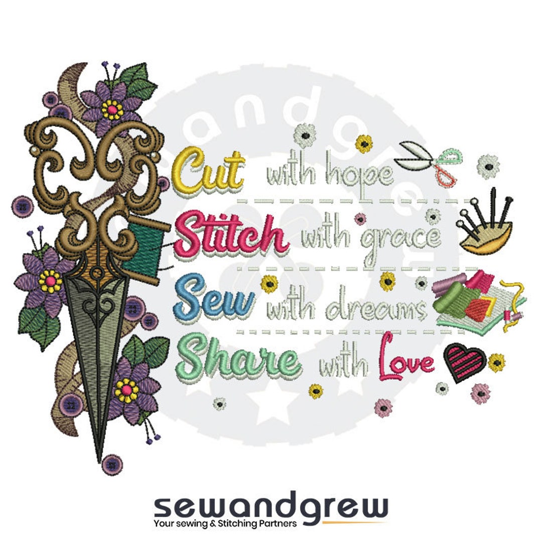 Cut With Hope 5 Inch Embroidery Design - Etsy