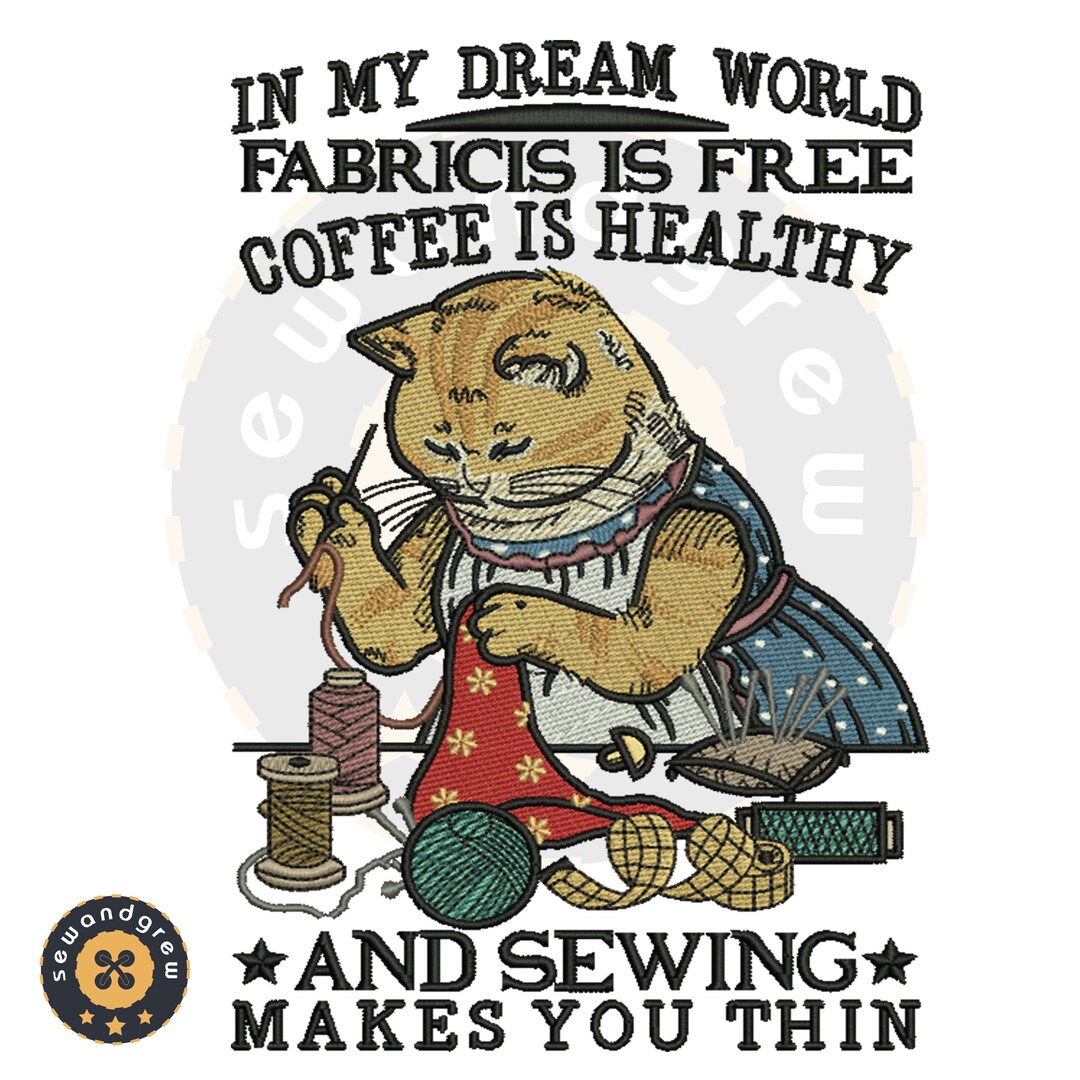 Sewing Makes You Thin Embroidery Design - Etsy