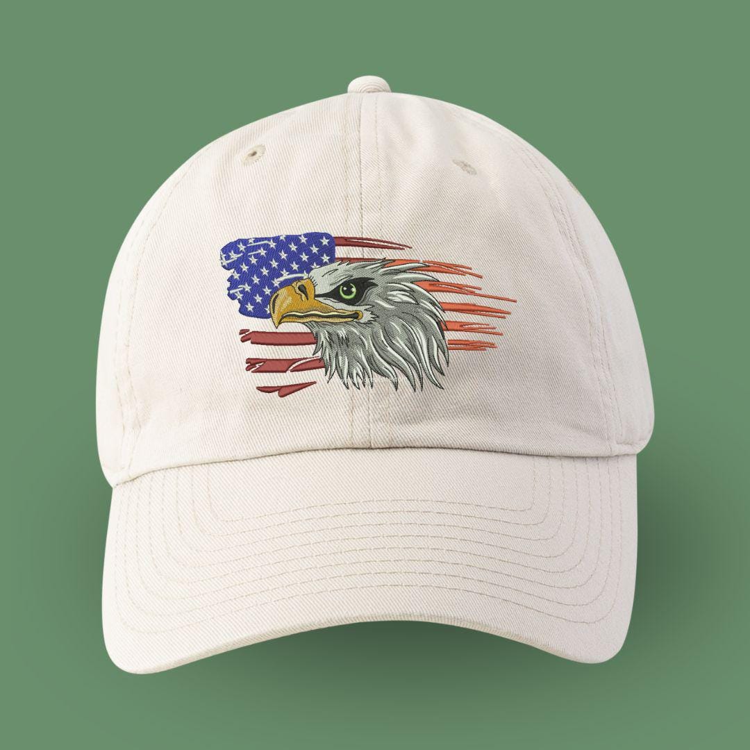 American Eagle Flag Embroidery Design - Etsy