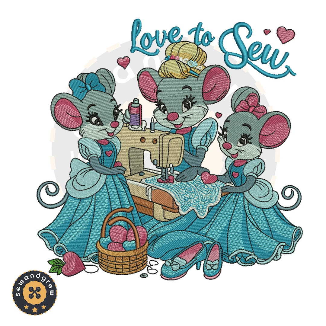 Love to Sew Mice Embroidery Design - Etsy
