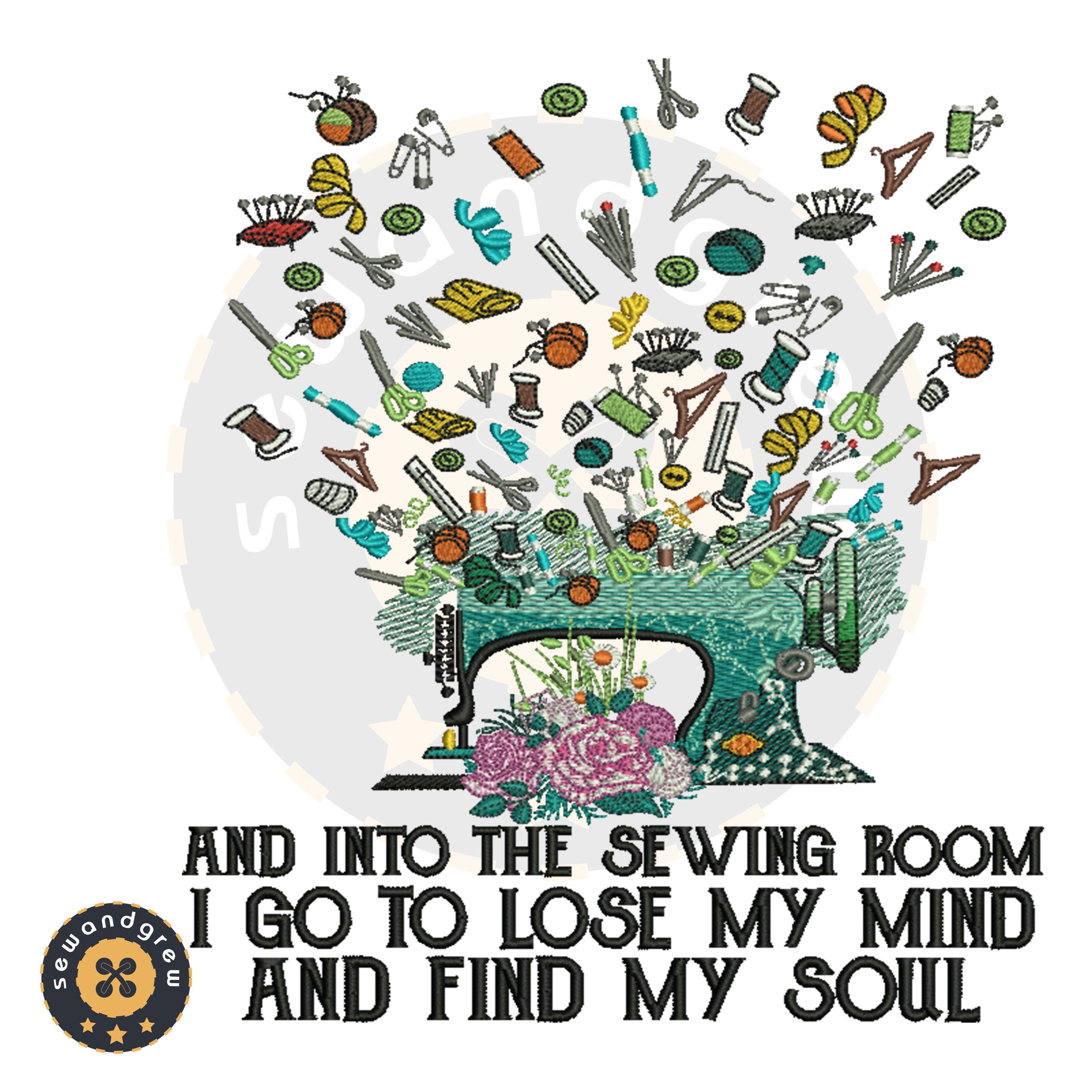 Sewing Mind Soul Embroidery Design - Etsy