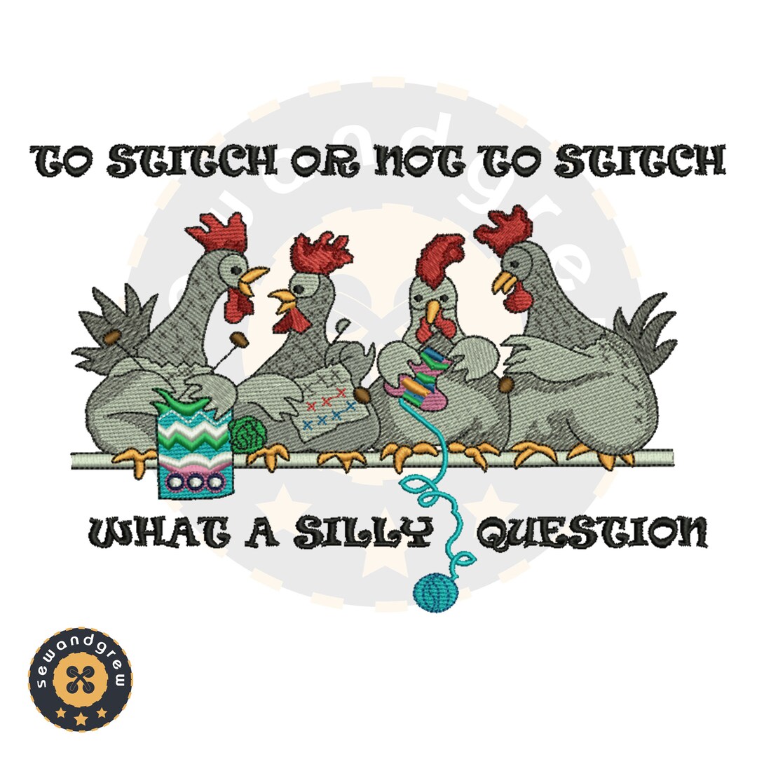 Silly Stitch Embroidery Design - Etsy