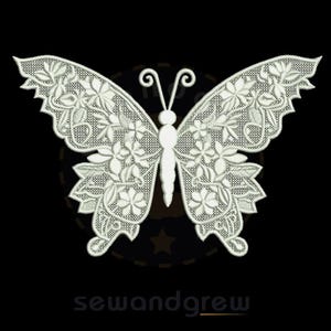 White FSL Butterfly Embroidery Design - Etsy