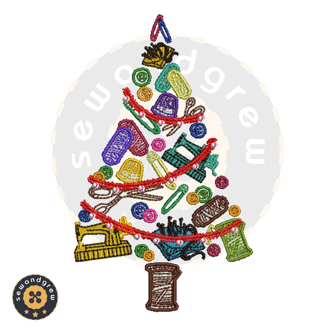 Christmas Sewing Tree Embroidery Design - Etsy