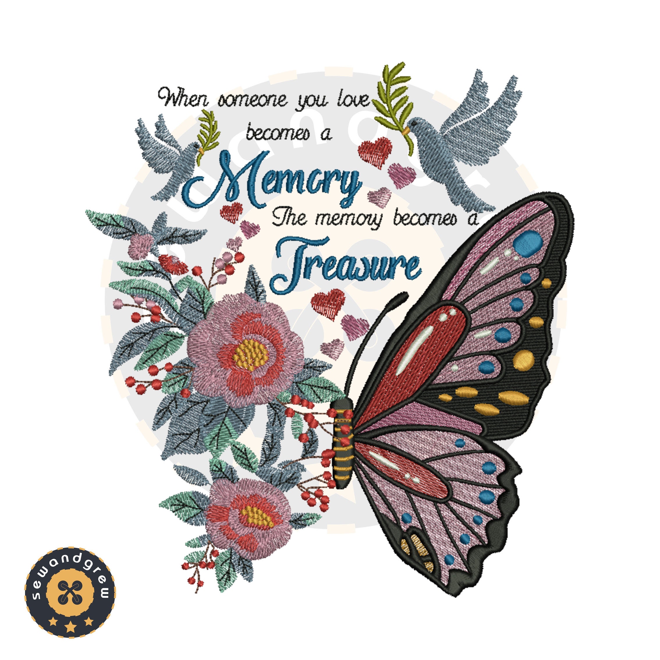 Memory Treasure Embroidery Design - Etsy
