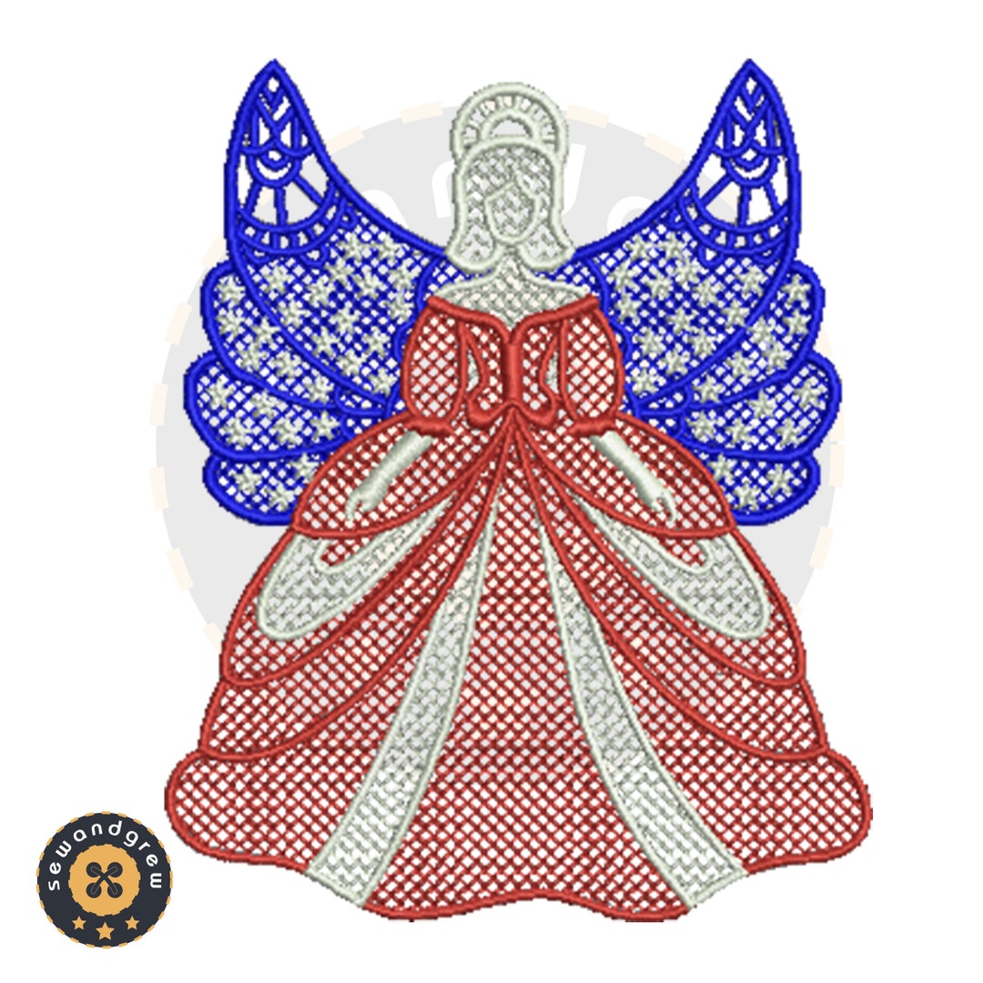 American FSL Angel Embroidery Design - Etsy