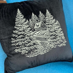 Winter House Embroidery Design - Etsy