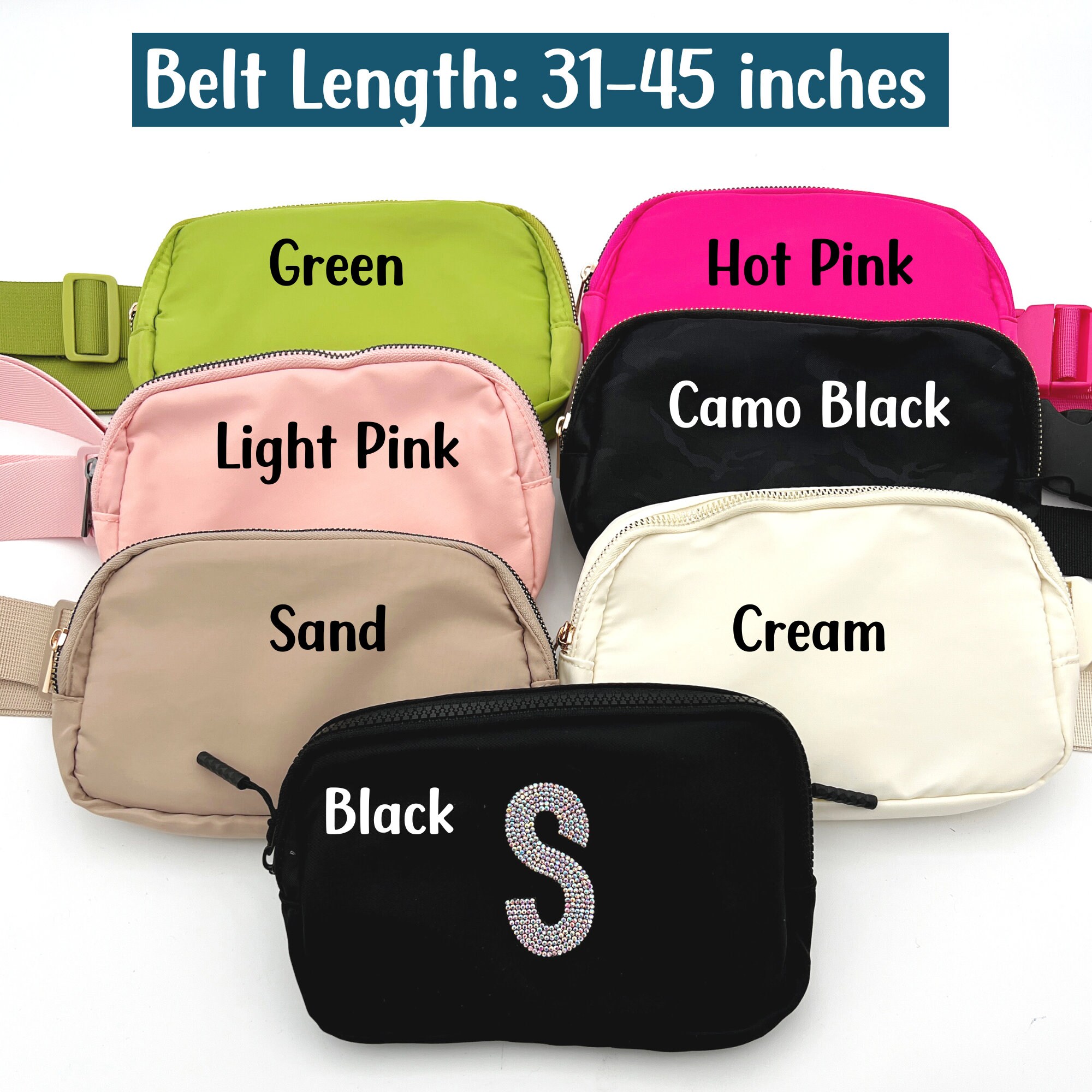 Custom Fanny Pack With Chenille Letter Belt Bag With Leopard Initial ...