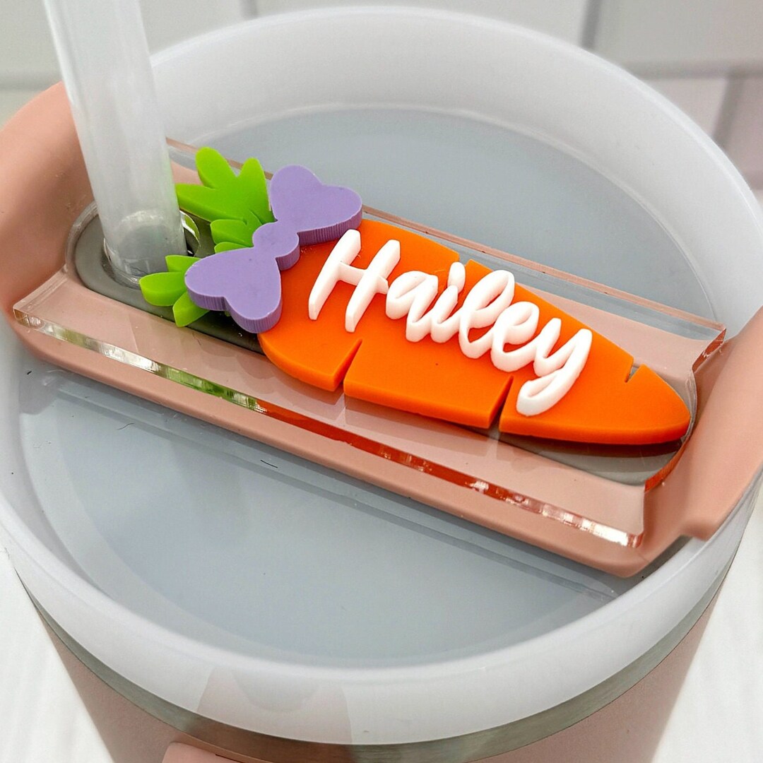 Easter Name Plate for Stanley Tumbler Carrot Name Tag for Easter ...