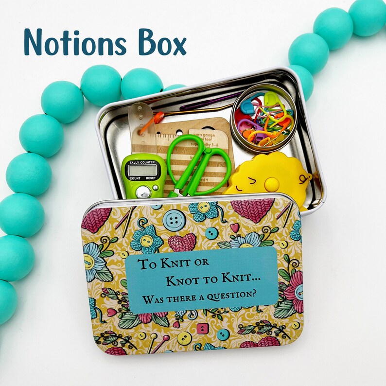 Knitting Gift for Knitters Stitch Markers Knit Notions Box Supplies for ...