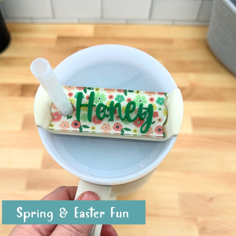 Spring Tumbler Name Plate for Easter Name Tag for 40oz Tumbler Custom ...