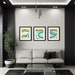 Hand-painted Acrylic Abstract Triptych, Mid-century Modern Wall Art Set ...