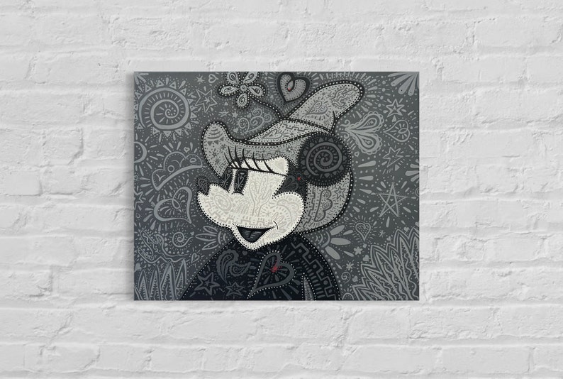 Mickey Mouse Acrylic Painting on Canvas. Wall Art Kids Room. - Etsy