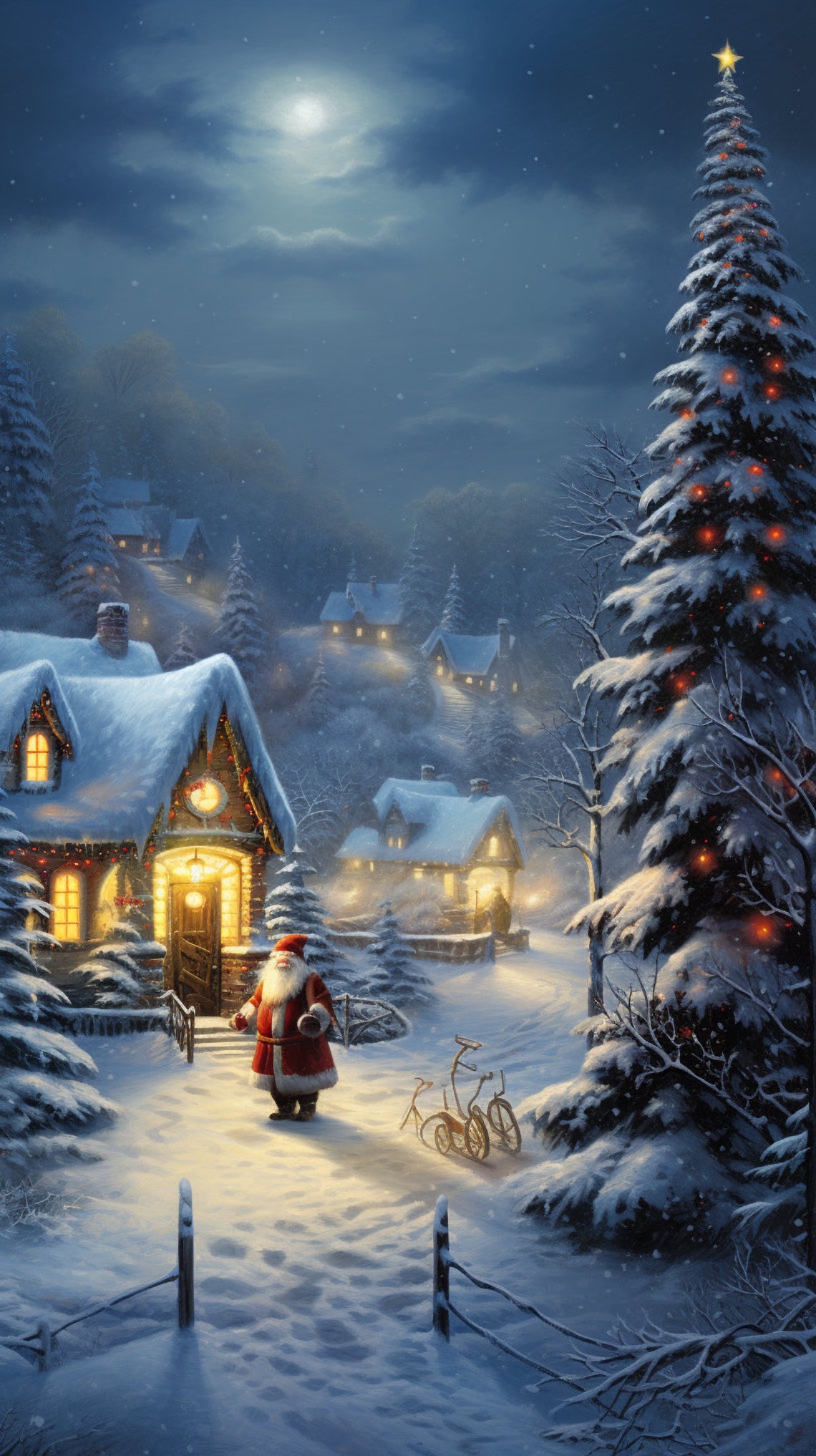 Christmas Phone Wallpaper Bundle - 16:9 Aspect Ratio - Santa Claus ...