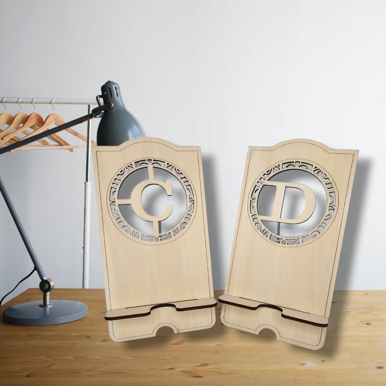 Personalized Phone Holder With Custom Letter Initial, Monogram Phone ...