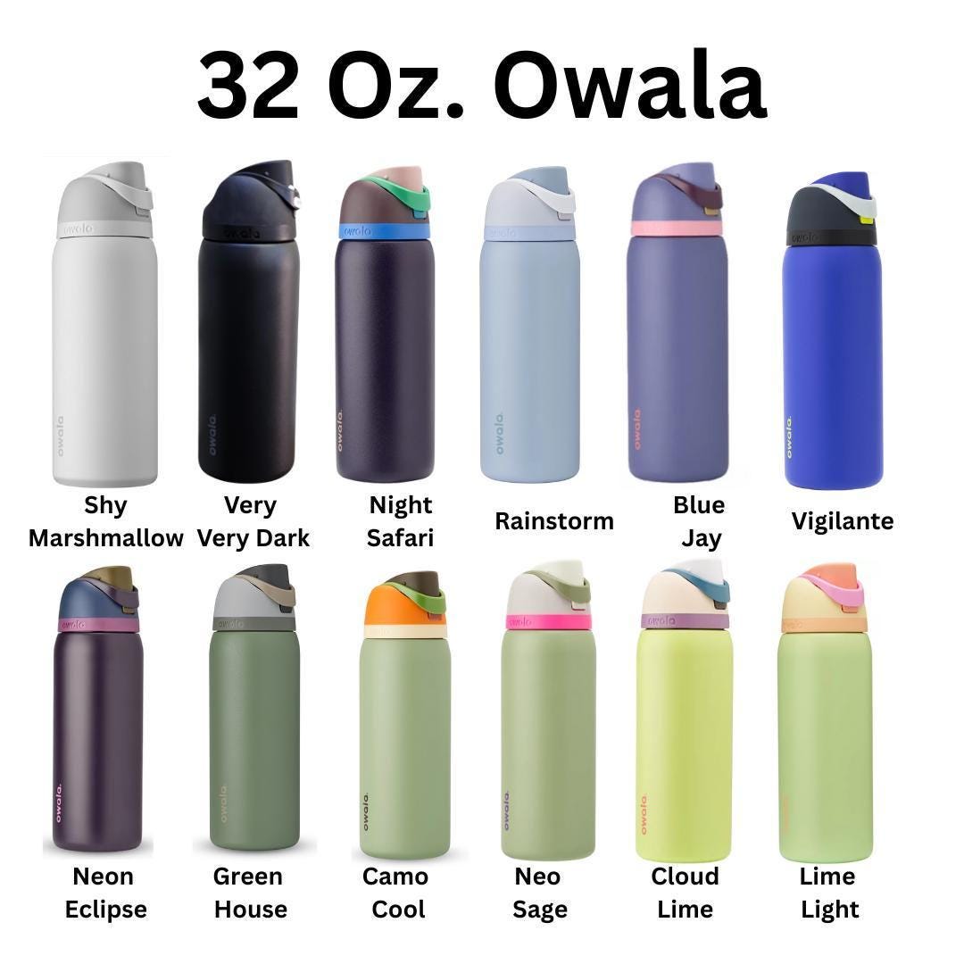 Custom Owala 32 Oz Water Bottle: Personalized Engraving Add Your Name ...