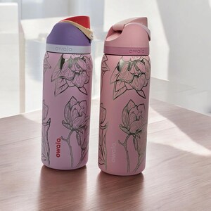 Magnolia Engraved Owala 24 and 32 Oz Bottle | Flower Design | Elegant ...