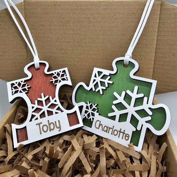 Puzzle Ornament - Etsy