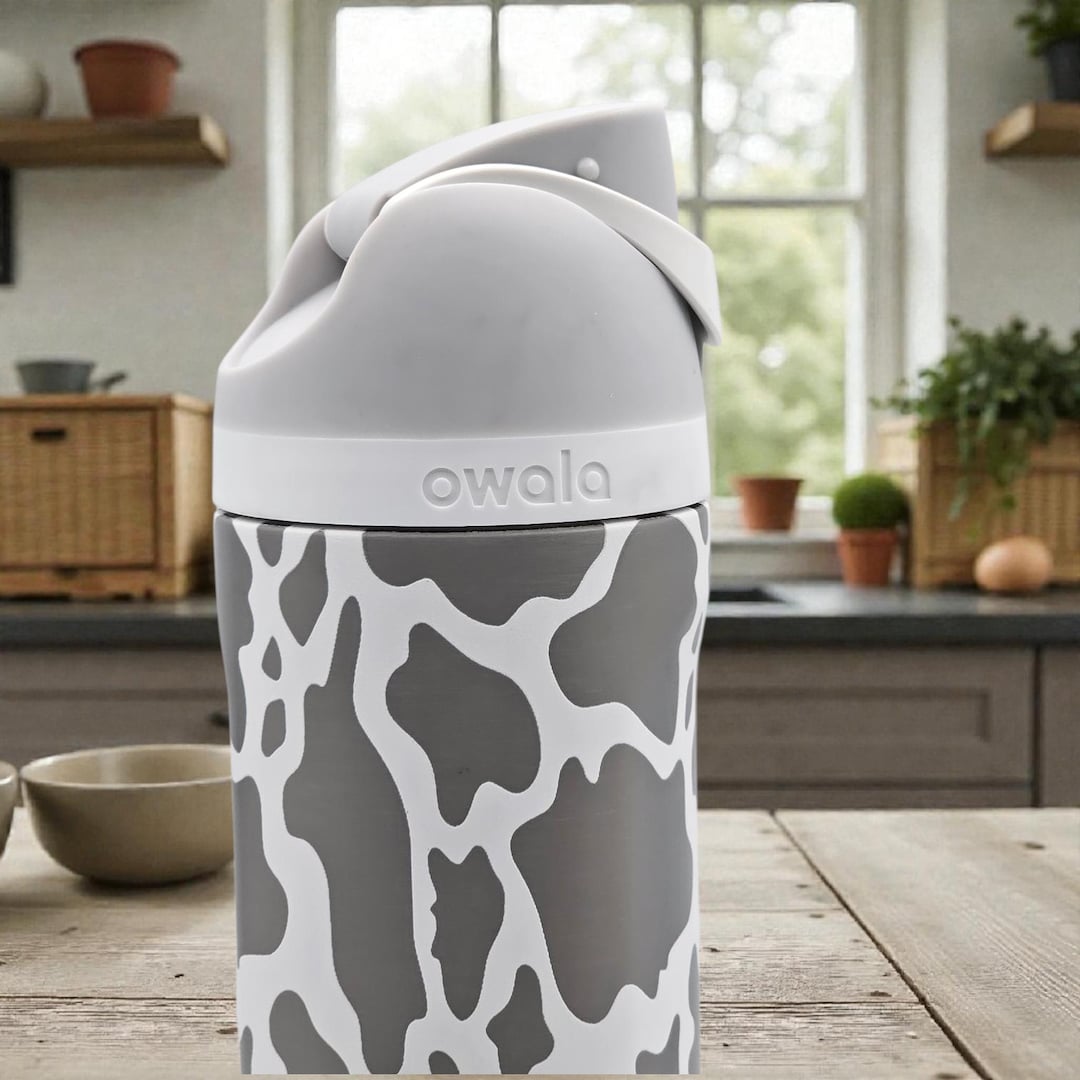 Cow Pattern Engraved Owala Bottle, Available in Freesip or Sway - Etsy