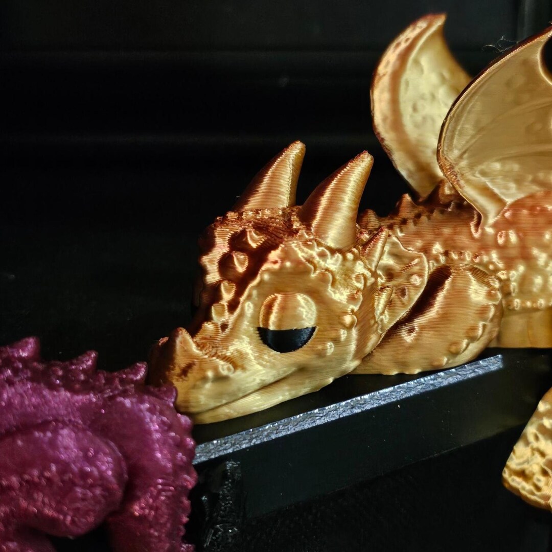 3D Printed Sleeping Dragon Shelf Sitter: Unique Office Decor - Etsy